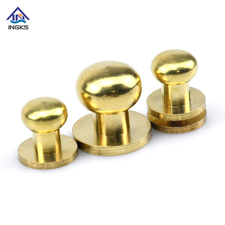 Brass Round Nipple Head Female Screw and Slotted Flat Head Male Screw ...