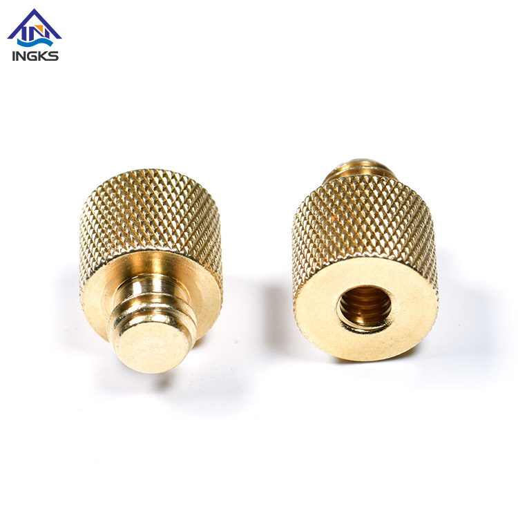 H59 H62 Brass Diamond Knurled Inert Nuts With Outer Threaded End And ...
