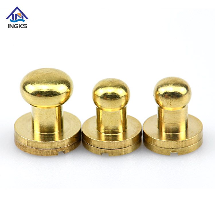 Brass Round Nipple Head Female Screw and Slotted Flat Head Male Screw ...